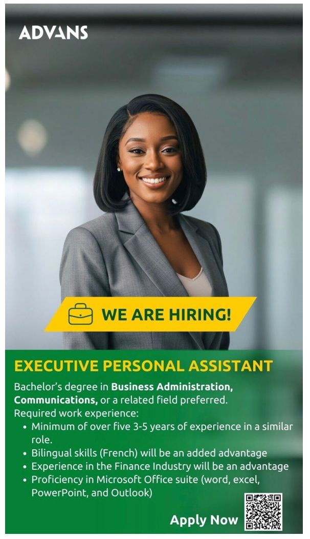 EXECUTIVE PERSONAL ASSISTANT - Vacancies Global